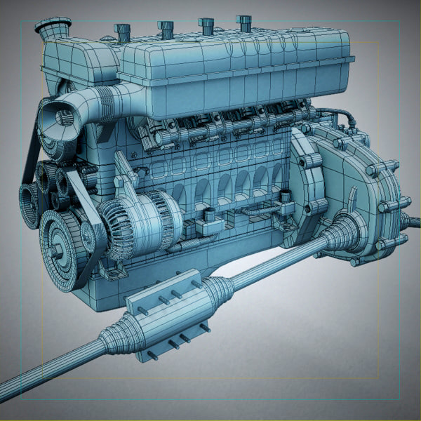 generic engine 3d model