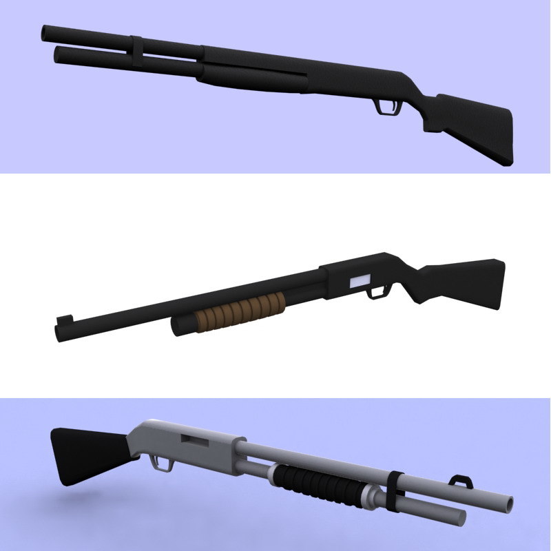 3ds max guns shotgun
