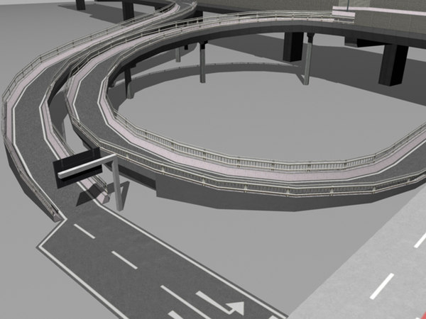 highway street interchange 3d model