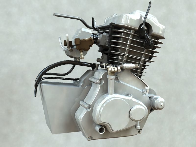 3d bike engine model