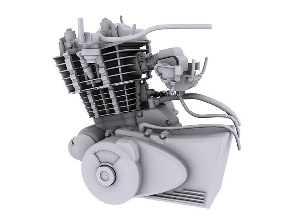 3d bike engine model