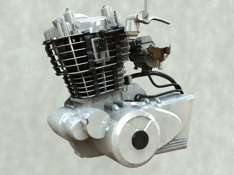 3d bike engine model