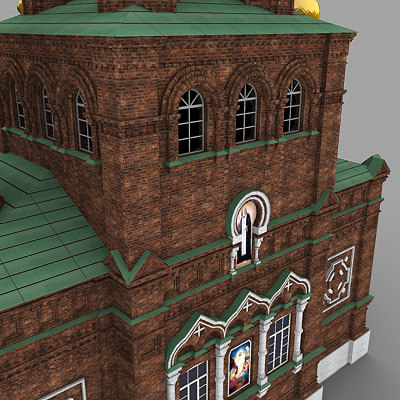 3d church building model