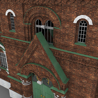 3d church building model