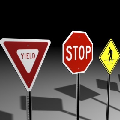 3ds max sign stop yield