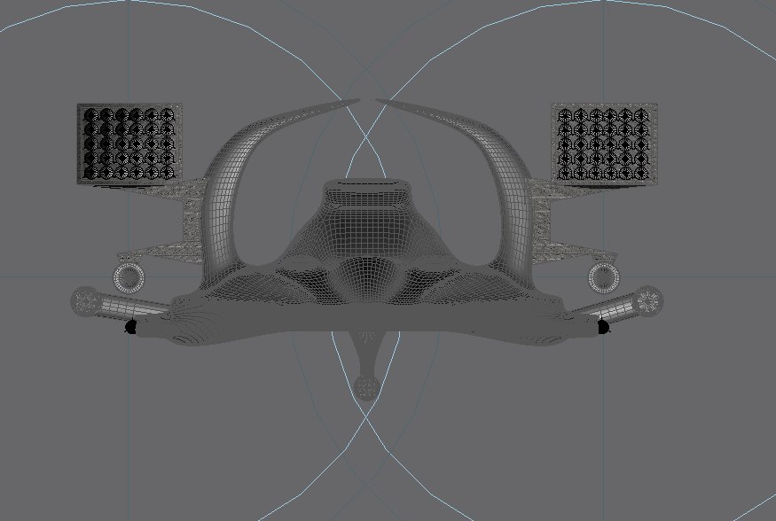 free gmax space ship 3d model