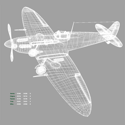 spitfire second world 3d model