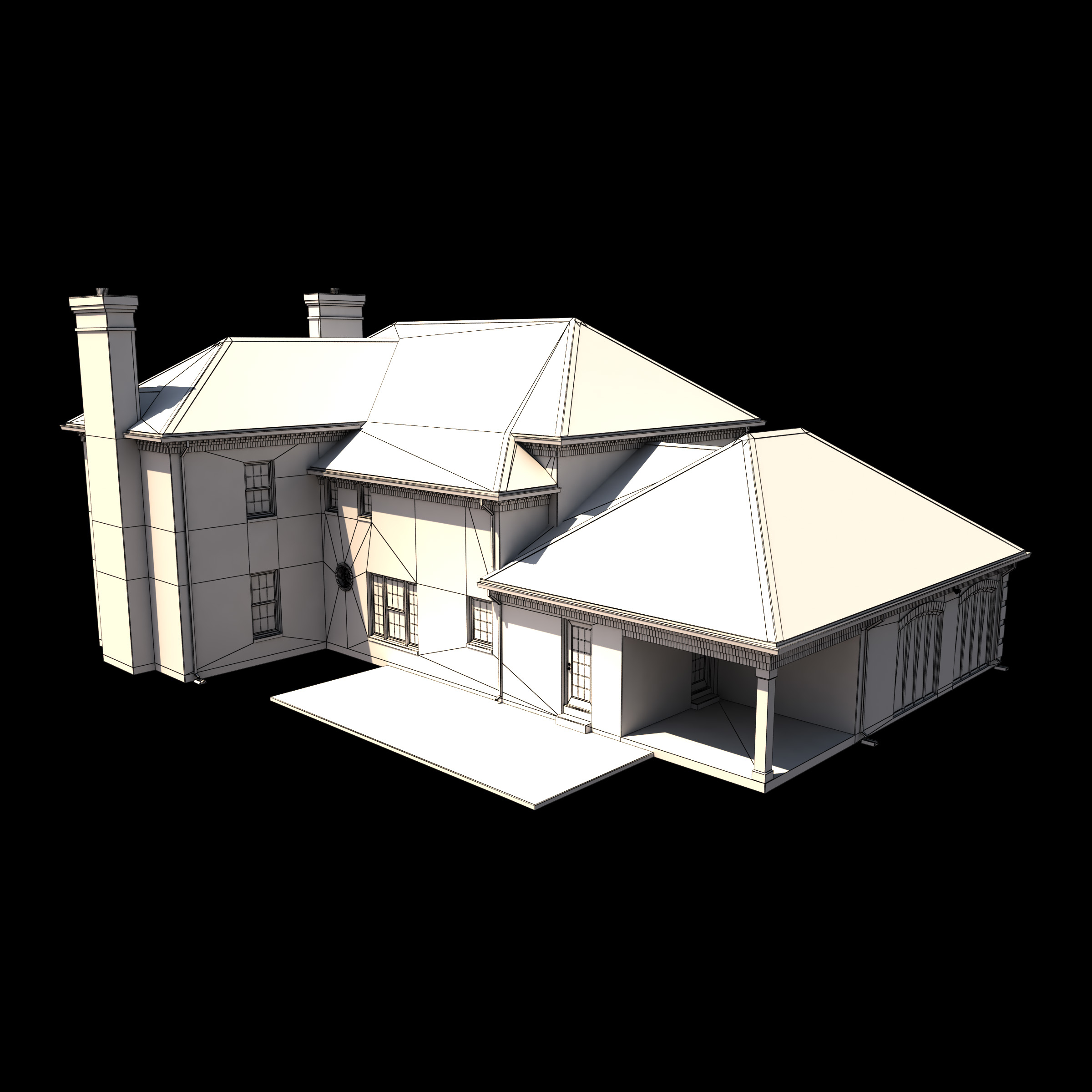3d story residential house model
