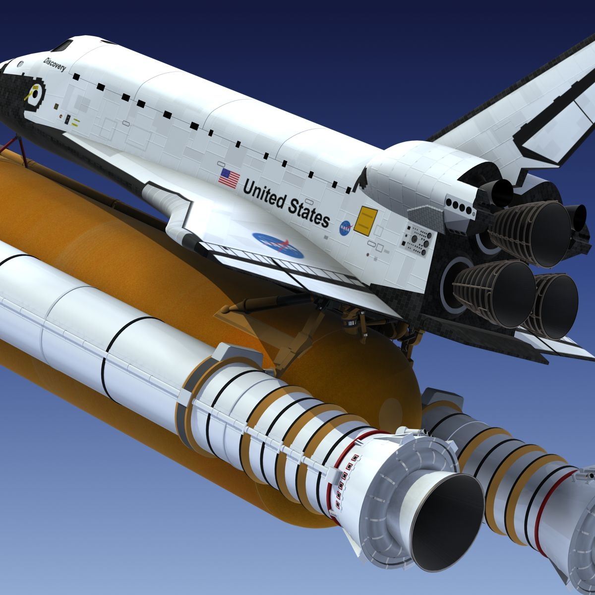 space shuttle discovery 3d model