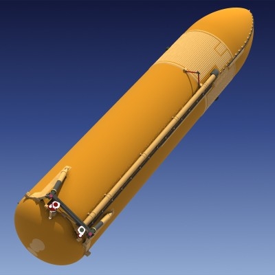 space shuttle external tank 3d max