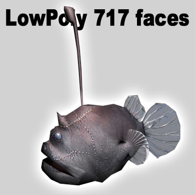 triplewart seadevil fish 3d model