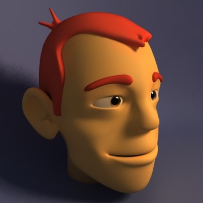 customize cartoon head faces 3d model