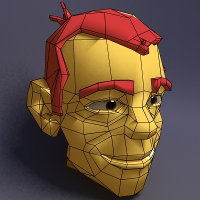 customize cartoon head faces 3d model