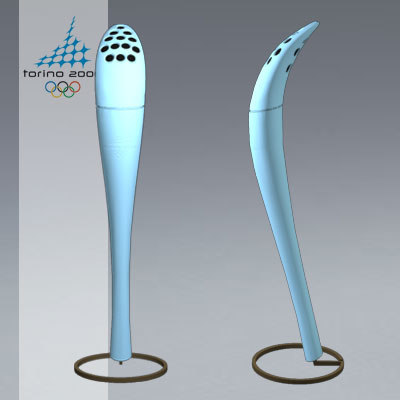 olympic torch 3d model