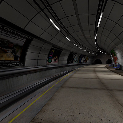 3d model underground platform