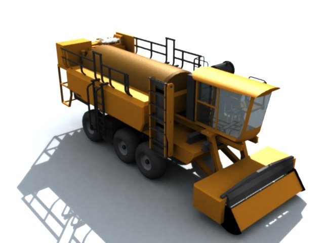 pea picker harvester 3d model