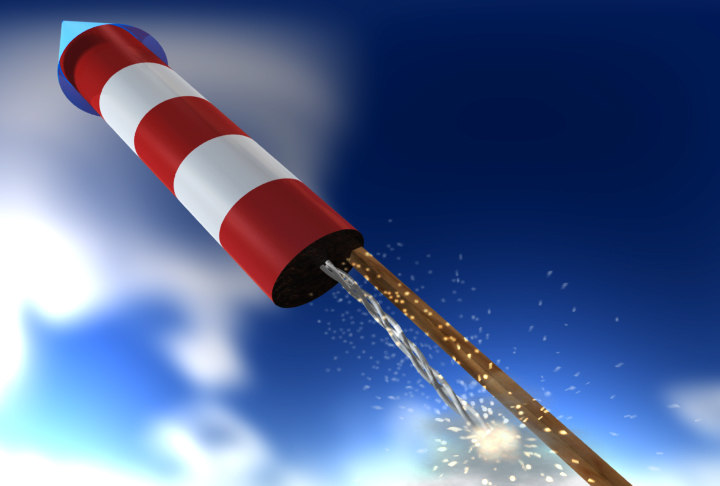 bottle rocket firework fingers 3d lwo