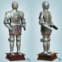 medieval german armour 3d model