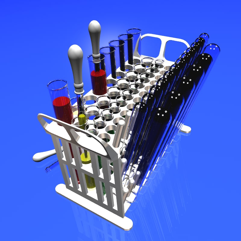 lab test tube 3d model