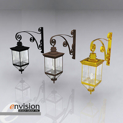 3ds max exterior rustic coach light