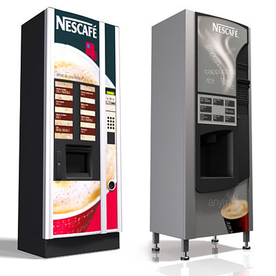 3ds max coffee vending machine