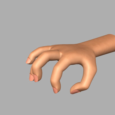 3d realistic human hand animation model