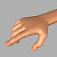 3d realistic human hand animation model