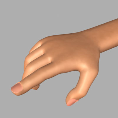 3d realistic human hand animation model