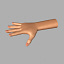 3d realistic human hand animation model