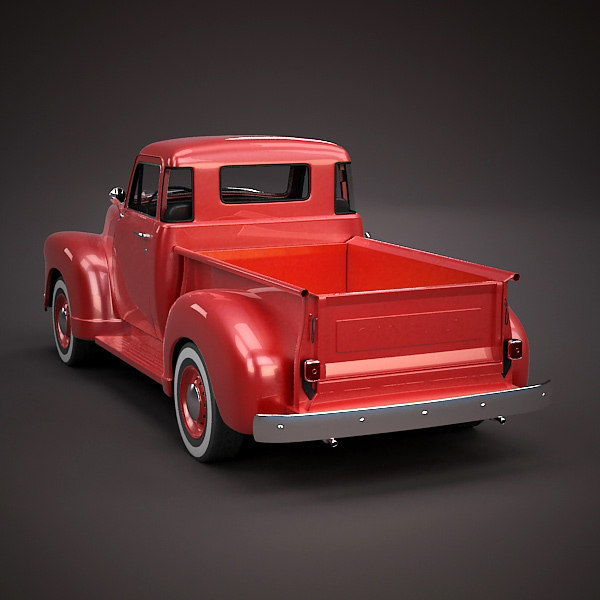 chevrolet pickup truck 1951 3d model