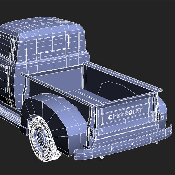 chevrolet pickup truck 1951 3d model
