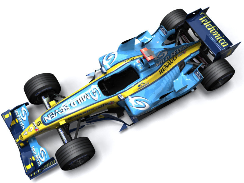 renault r25 f1 racecar 3d 3ds