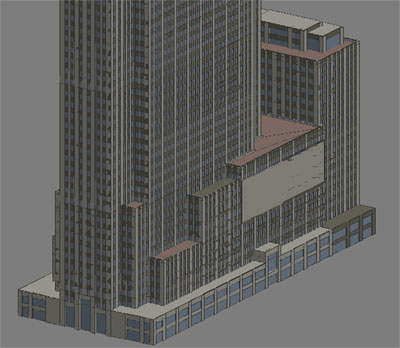 3d model of general electric building rockefeller