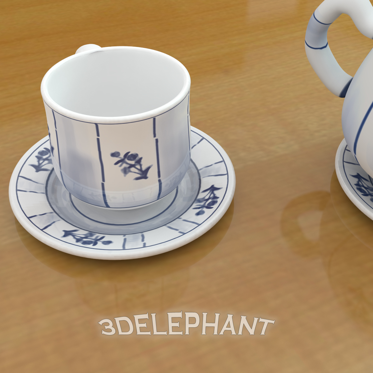 3d tea cup model