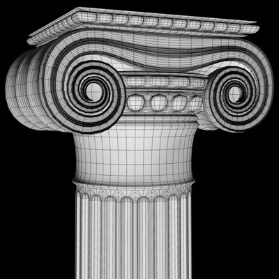 roman ionic classic column 3d model