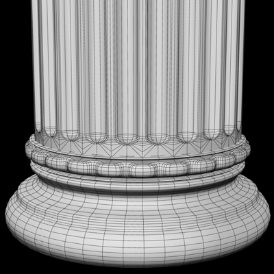 roman ionic classic column 3d model