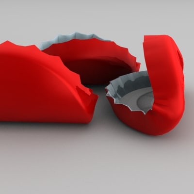 smashed bottle cap 3d model
