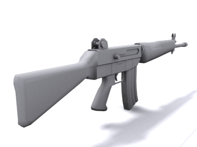 singapore rifle weapon 3d model