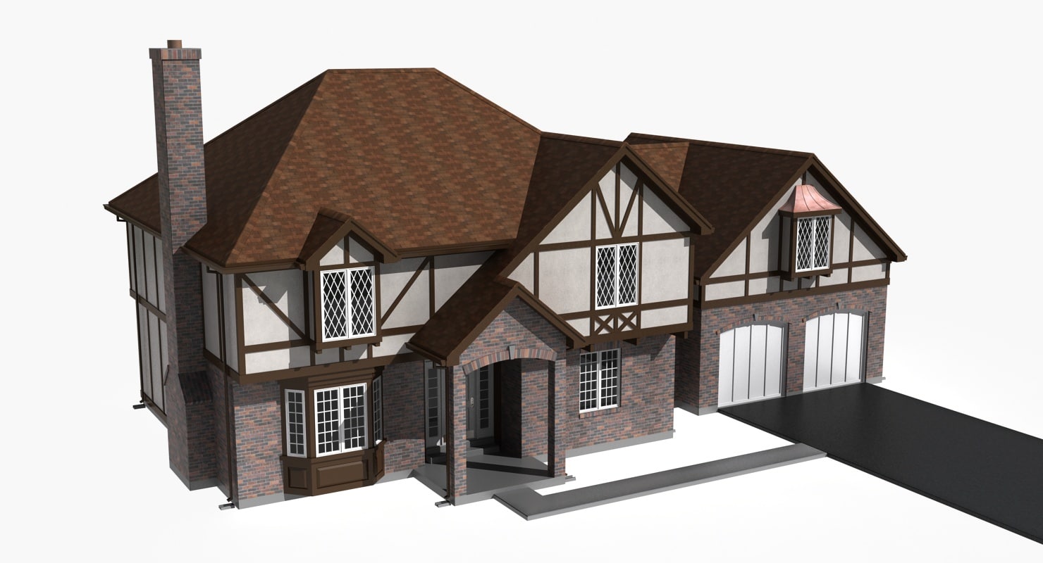 3ds max story residential house