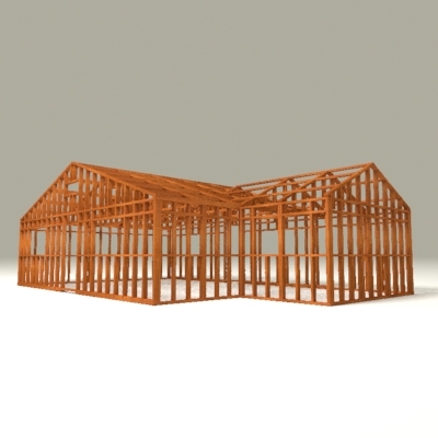 framework house 3d model