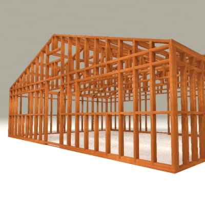 framework house 3d model