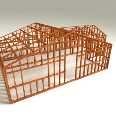 framework house 3d model