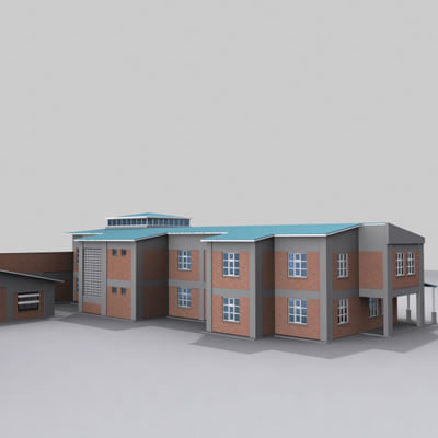 school building 3d model