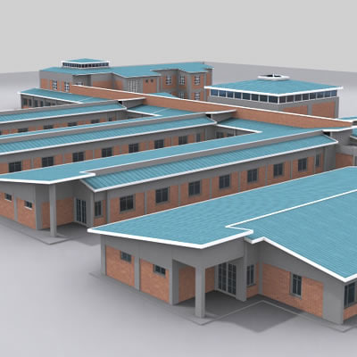 school building 3d model