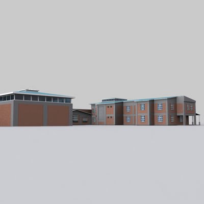 school building 3d model