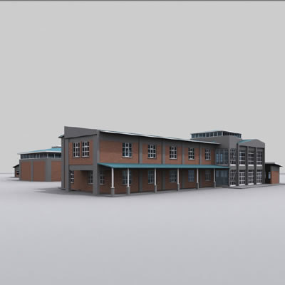school building 3d model