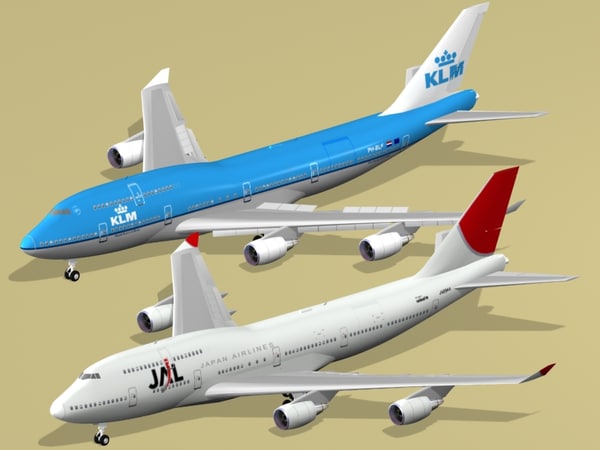 b 747-400 3d 3ds