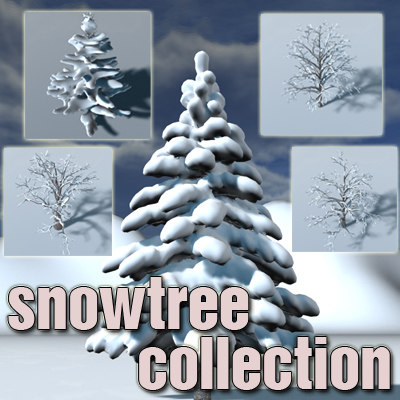 snow tree 3d model