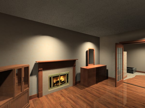 house interior rooms kitchen 3d model