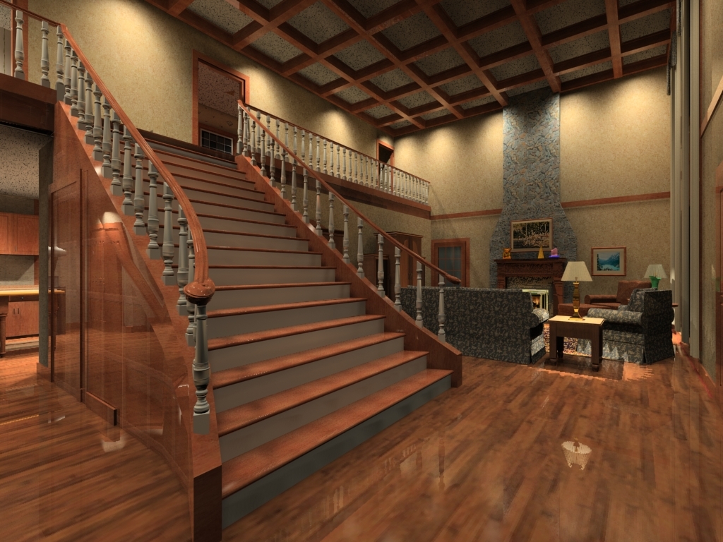 house interior rooms kitchen 3d model